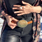 Gail Bird and Yazzie Johnson Buckle Of Picture Jasper|Turquoise & Tufa