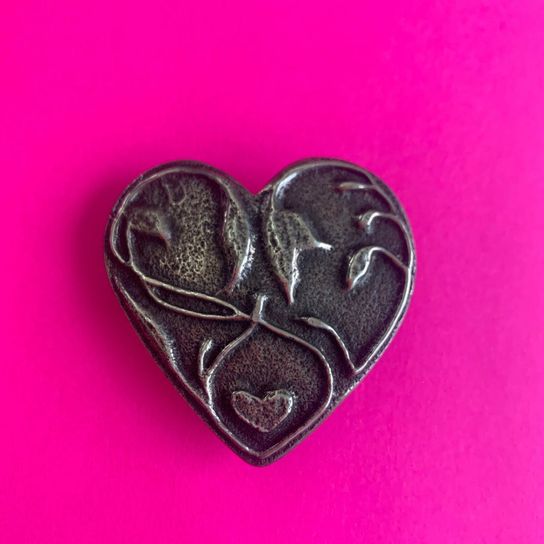 Ira Custer Buckle of Sterling Silver Heart – Turquoise & Tufa
