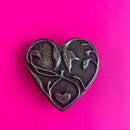 Ira Custer Buckle of Sterling Silver Heart – Turquoise & Tufa