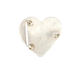 Ira Custer Buckle of Sterling Silver Heart – Turquoise & Tufa