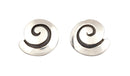 Silver Swirl Earrings by Debbie Silversmith – Turquoise & Tufa