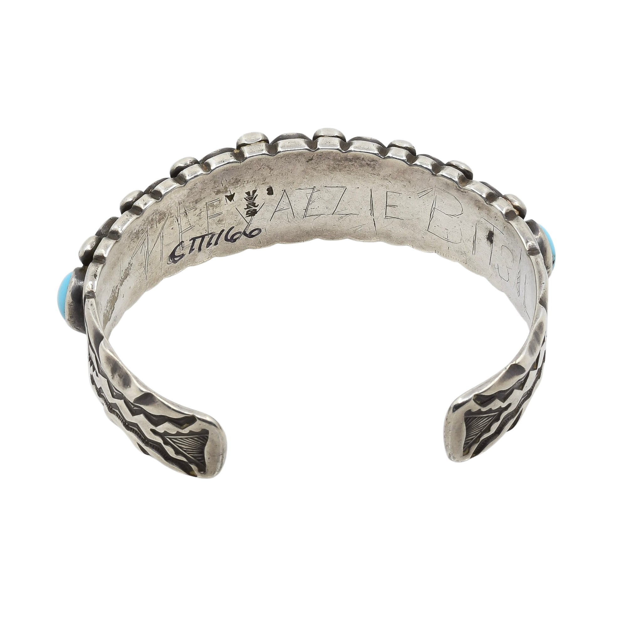 Vintage Benny Apachito Row Bracelet of Sleeping Beauty Turquoise ...