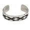 Vintage Heavy Gauge Navajo Silver Cuff By Emerson Bill – Turquoise & Tufa