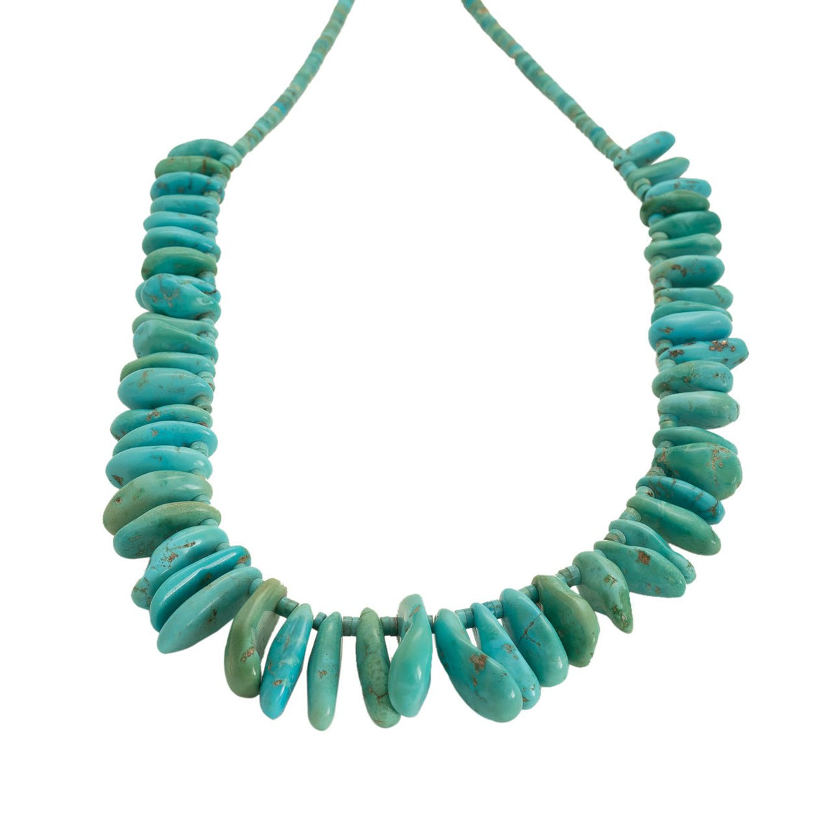 Vintage Turquoise Tab Necklace – Turquoise & Tufa